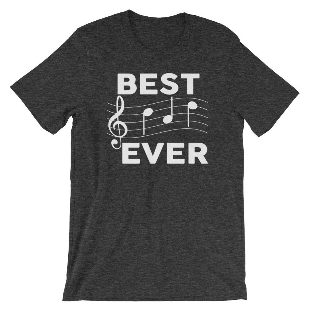 Best Dad Ever Music Notes Father's Day Guitar Piano Player Musician ...