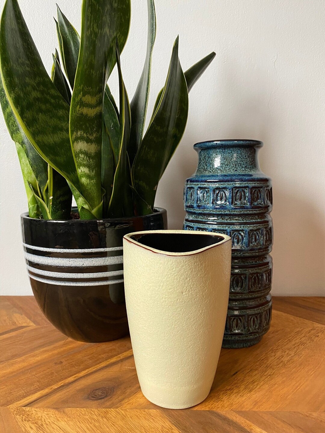 Triangular Jaap Ravelli Vase Light Yellow Dutch Pottery Vase Made in ...