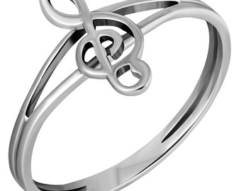 Treble Clef Ring - Etsy