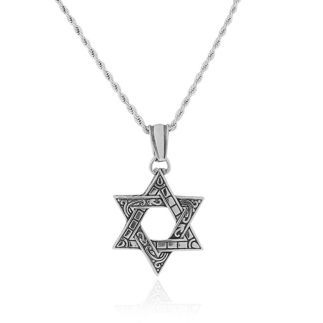 Stainless Steel Extra Large Jewish Star of David Men's - Etsy