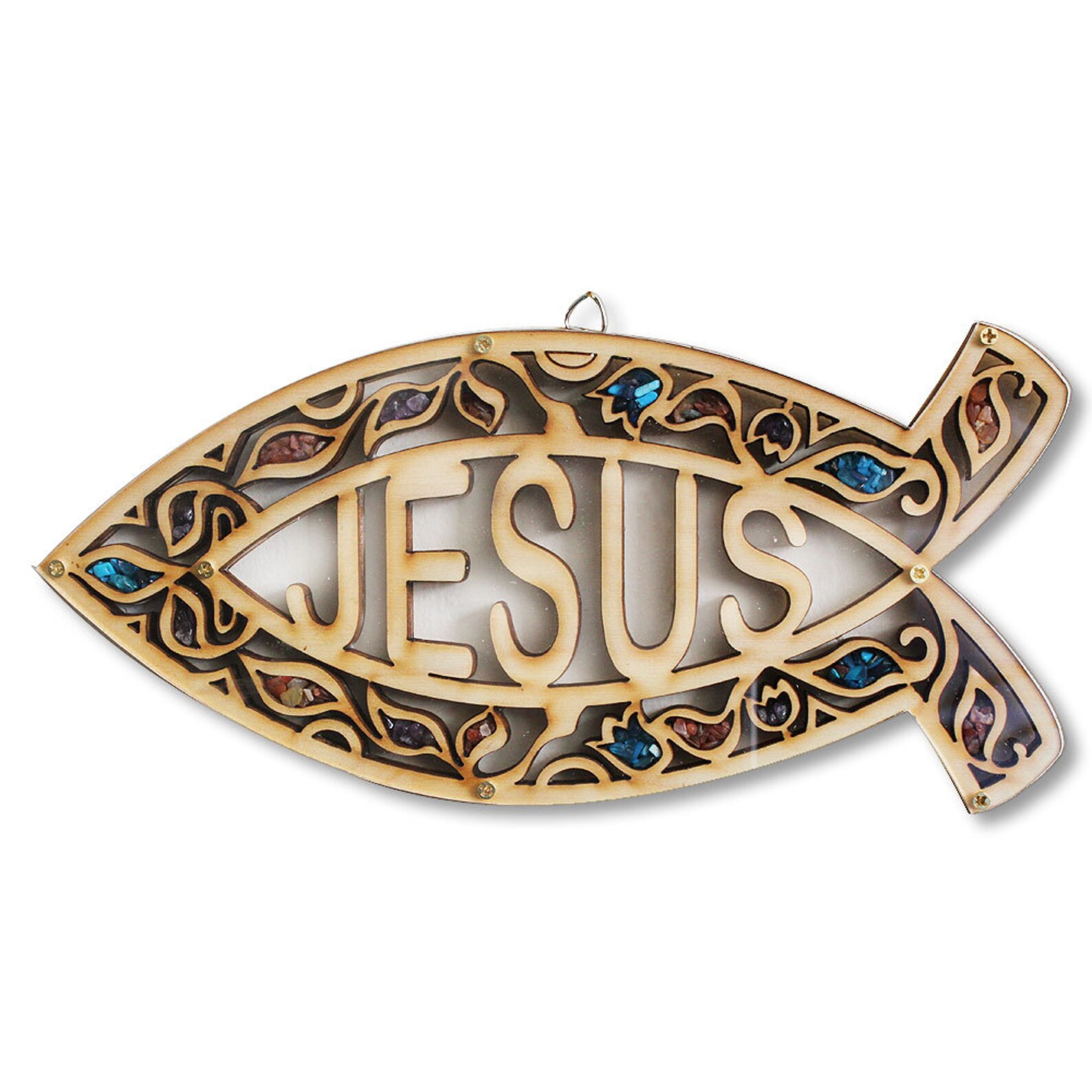 Wooden Christianity Jesus Ichthys Fish Wall Decor With - Etsy