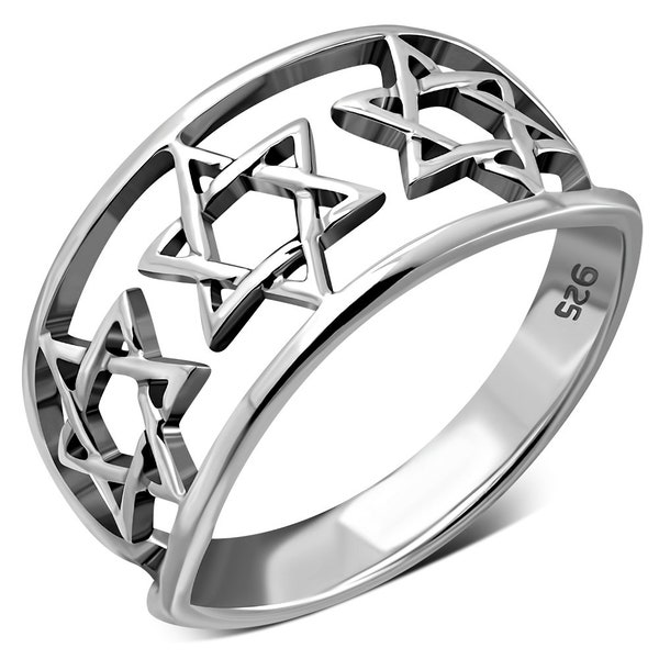 Sterling Silver Star of David Ring - Etsy