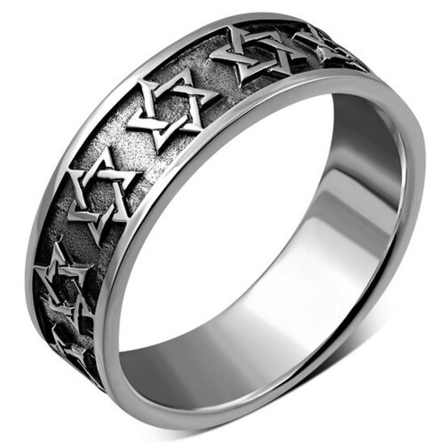 14k Solid Gold Star of David Ring Jewish Rings Judaica - Etsy