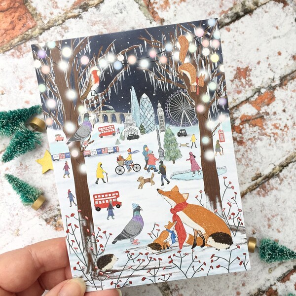 Handmade Christmas Cards Watercolor Painted Cards Pack of - Etsy Canada