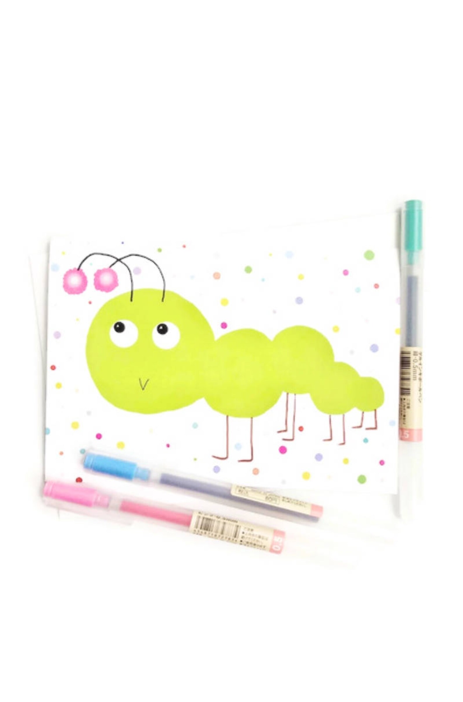 Bug Greetings Card Insect Card Caterpillar Card Cute Card - Etsy