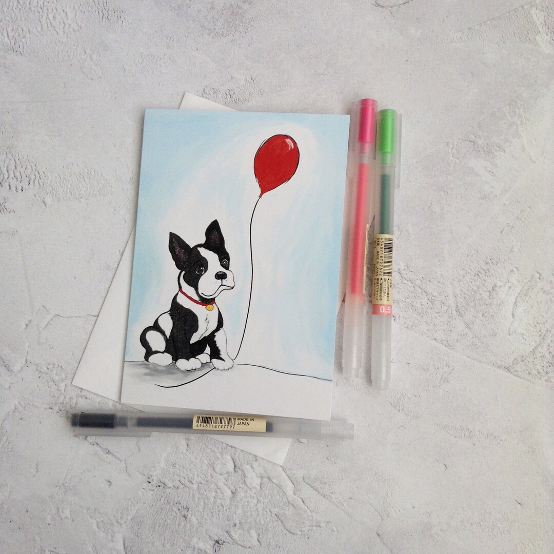 Dog Card,dog Birthday Card,dog Greeting Card,french Bulldog Card,dog ...