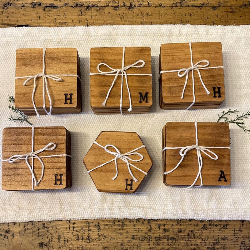 Wood Coasters - Etsy