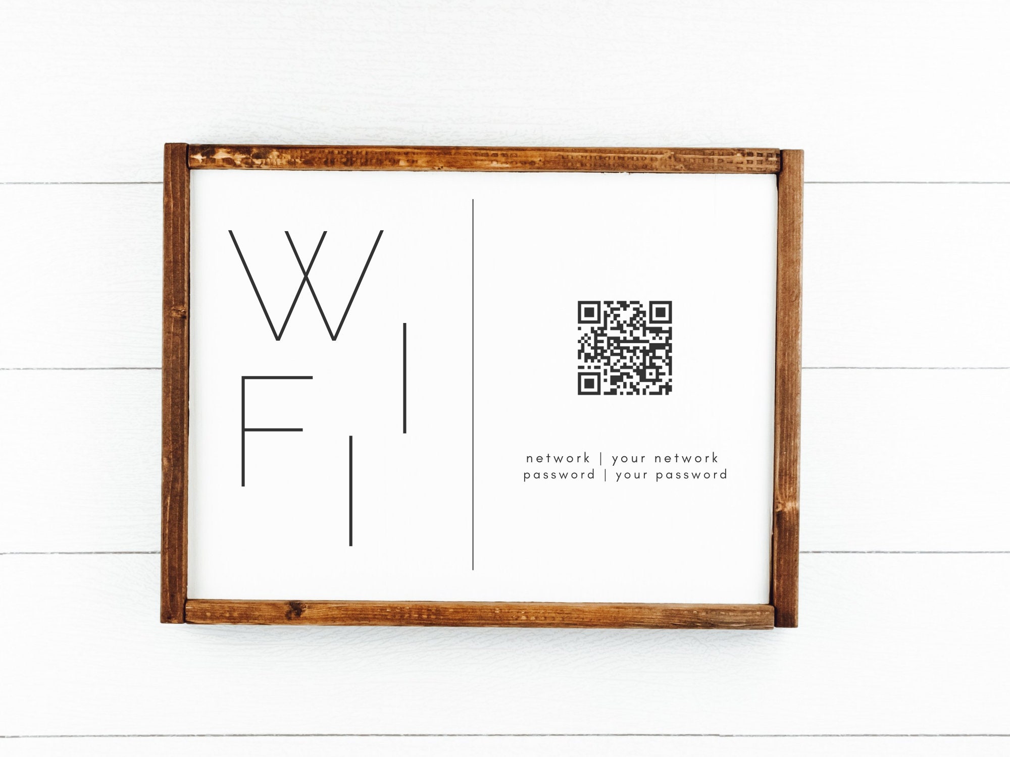 Wifi Printable QR Code Wifi Sign Modern Wifi Wifi Password - Etsy Canada