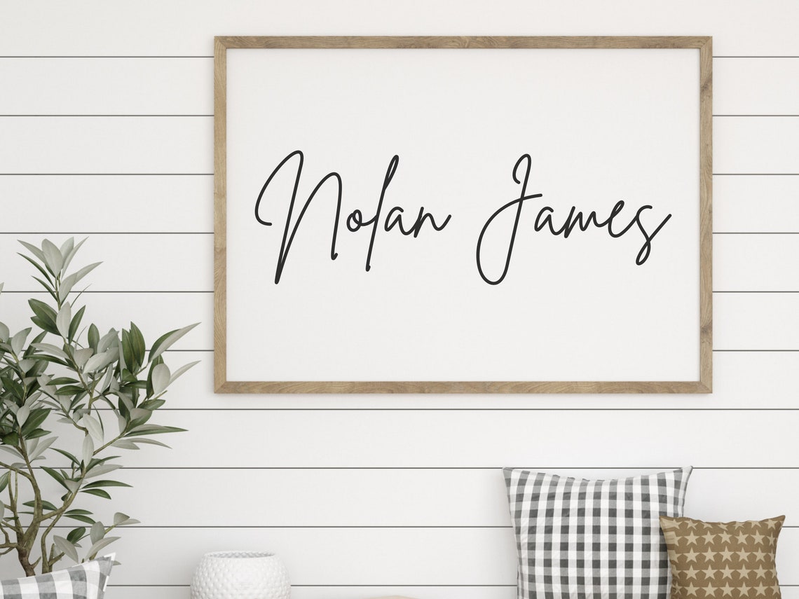 Nursery Name Decor Printable, Custom Name Sign Print, Child's Name ...