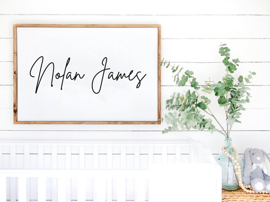 Nursery Name Decor Printable, Custom Name Sign Print, Child's Name ...