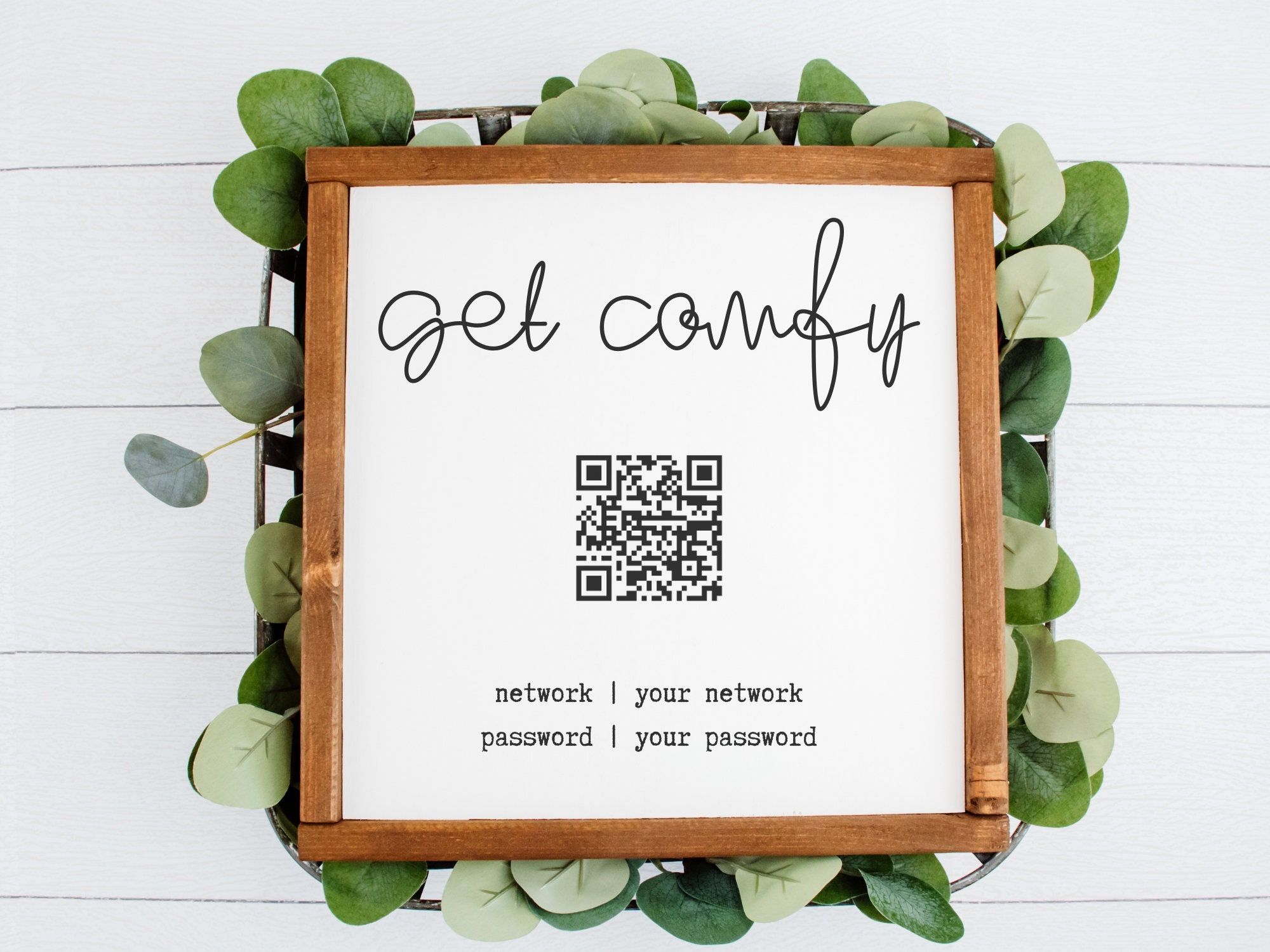 QR Code Sign QR Code Wifi Sign QR Wifi Wifi Sign Wifi | Etsy