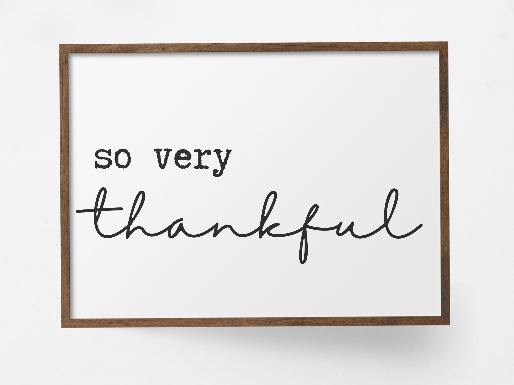 Thankful Print, Fall Thanksgiving Printable Sign, Thanksgiving Sign ...