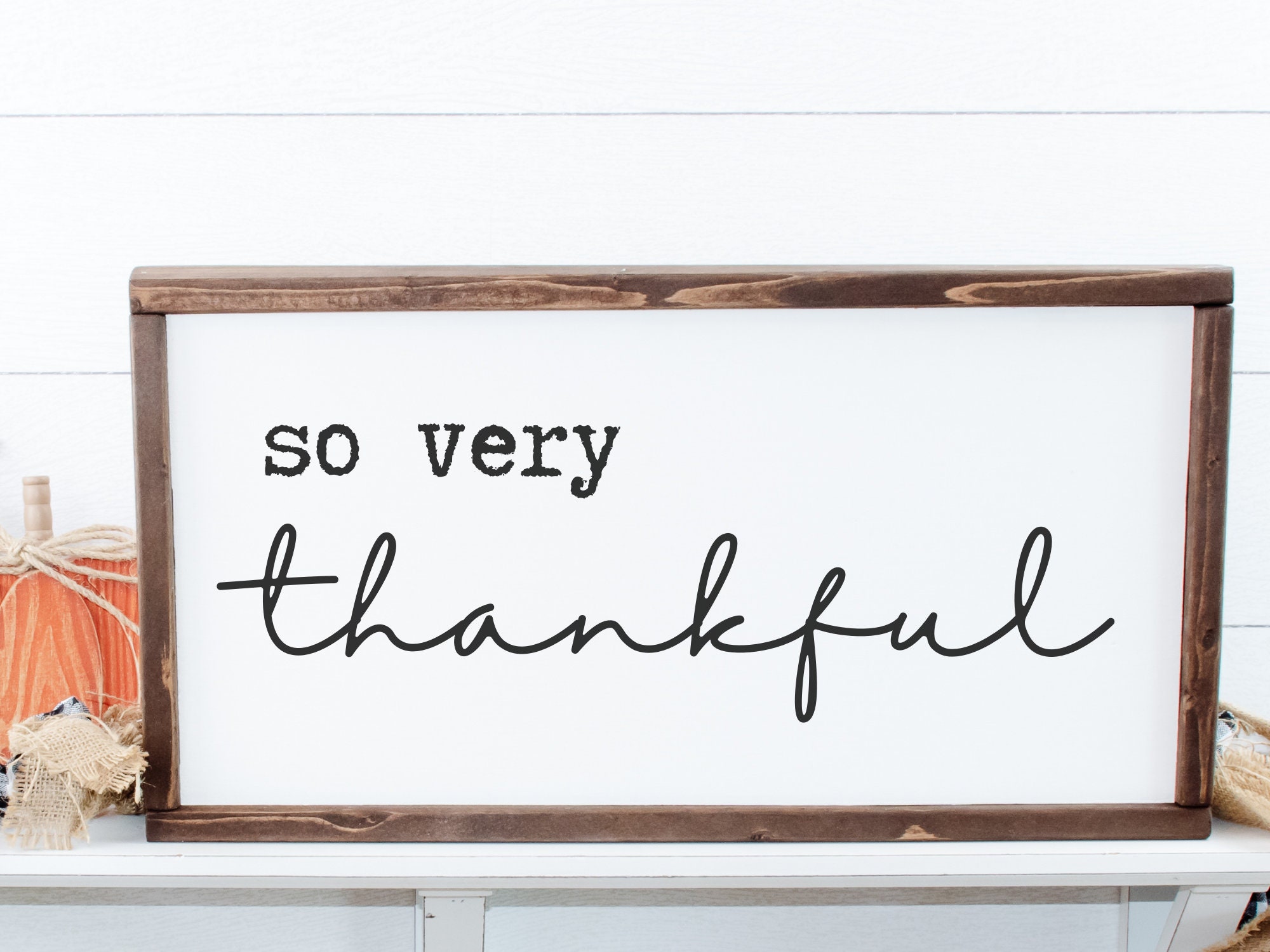 Thankful Print, Fall Thanksgiving Printable Sign, Thanksgiving Sign ...