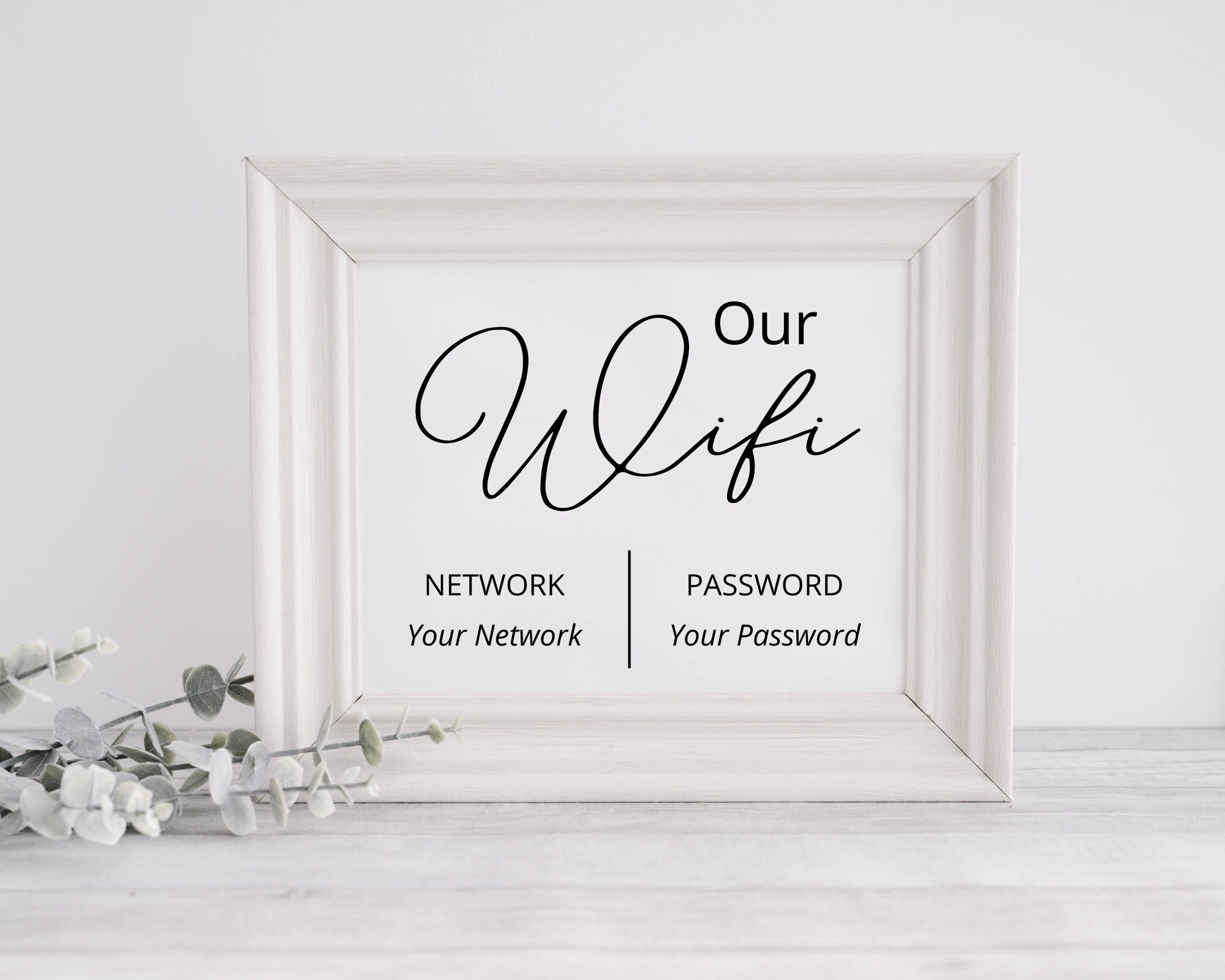 Wifi Sign, Wifi Password Sign, Wifi Password, Wifi Printable, Wifi Sign ...