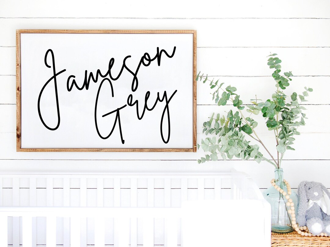Nursery Name Decor Printable, Custom Name Sign Print, Child's Name ...