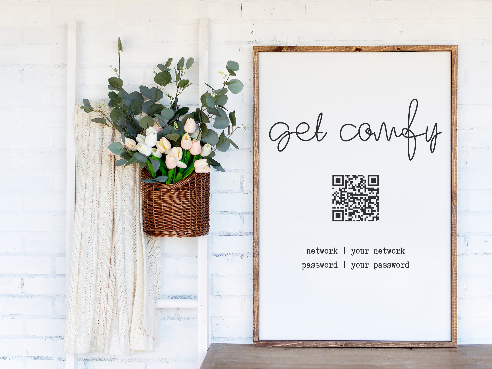 QR Code Sign QR Code Wifi Sign QR Wifi Wifi Sign Wifi - Etsy