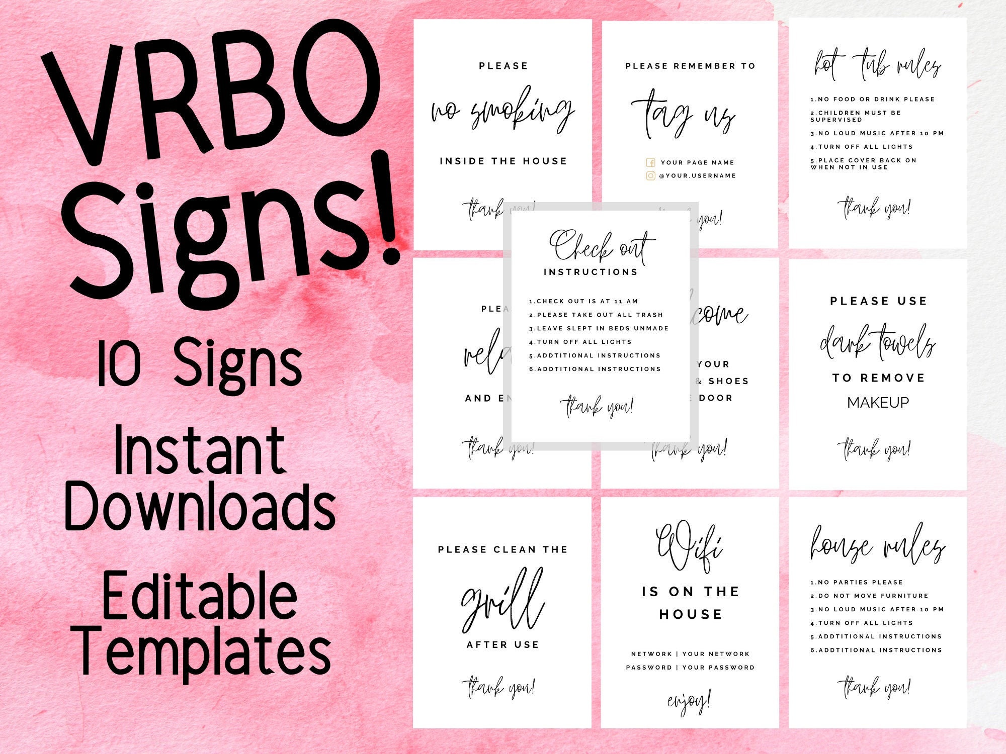 VRBO Sign, VRBO Rental, Vrbo, Printable, VRBO Welcome, Vrbo Welcome ...