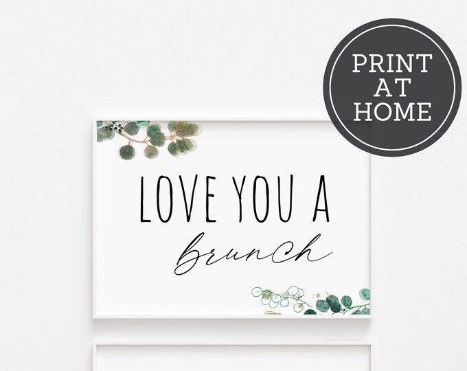 Let's Brunch Sign - Printable Brunch Table Signage - Bridal Brunch ...