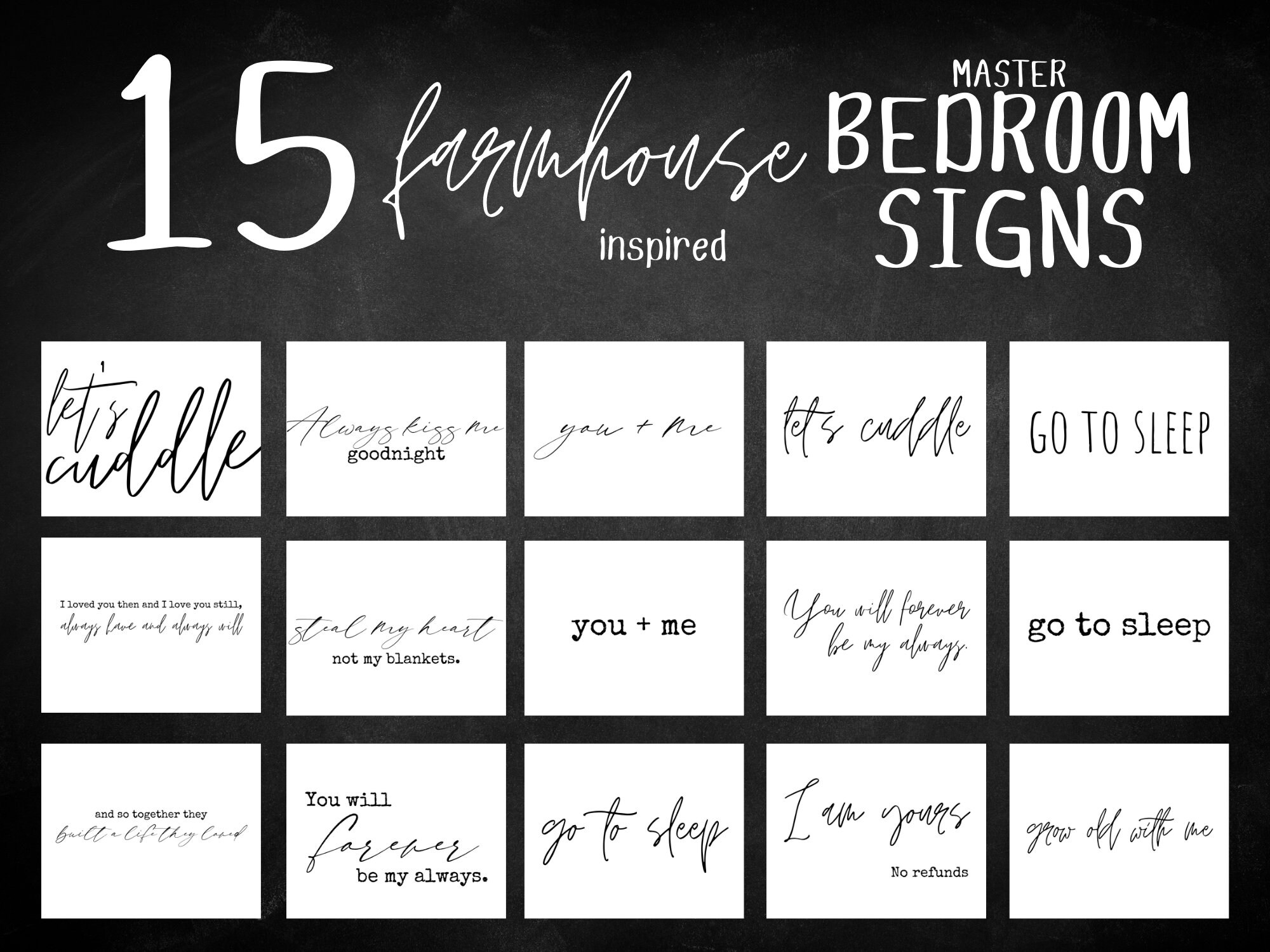 Couples Quotes Prints, Farmhouse Bedroom Quotes Print, Home Decor Quote ...