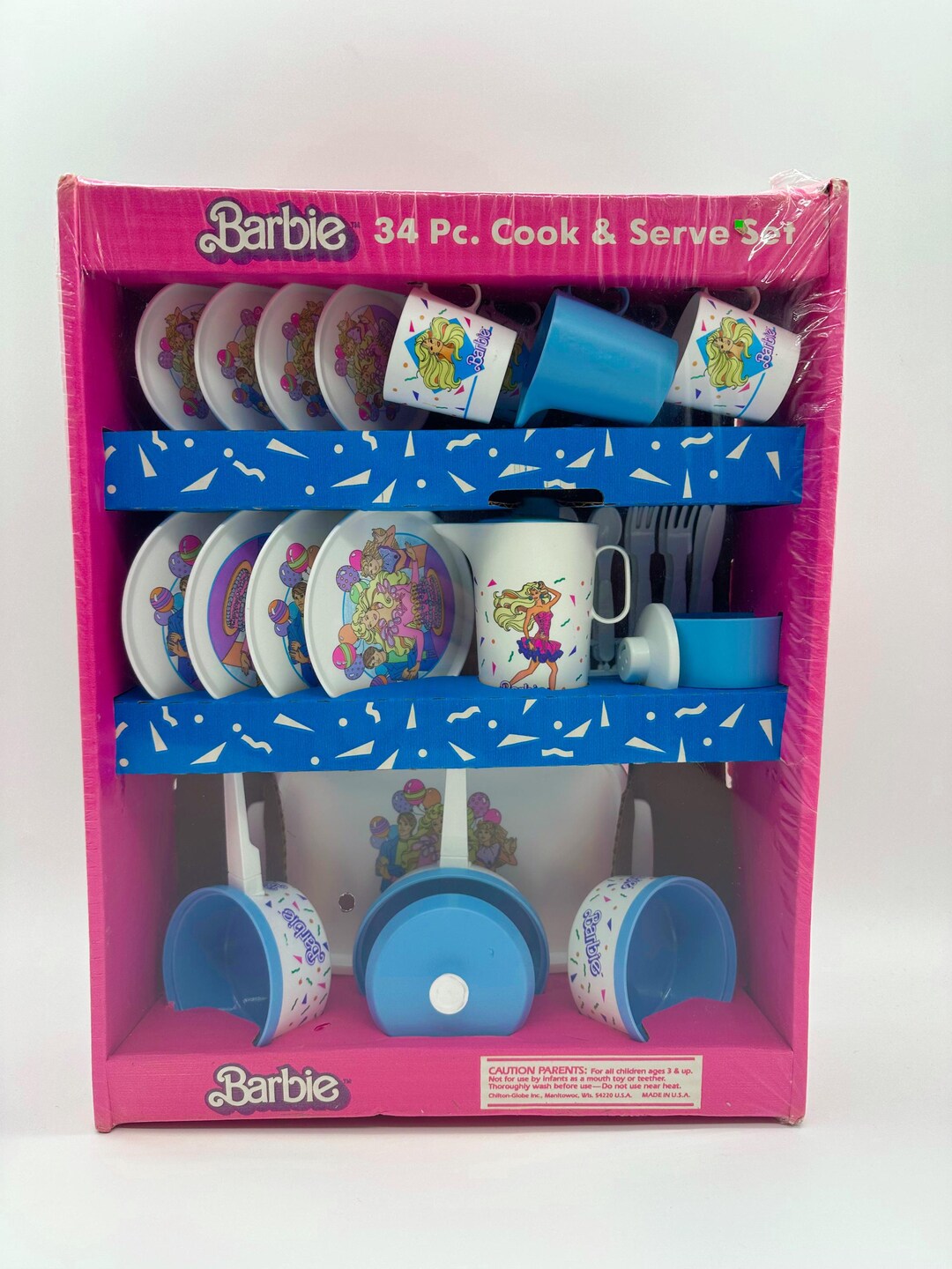 Vintage 80s Barbie Cook and Serve 34 Pc Set SEALED Mattel 1989 - Etsy