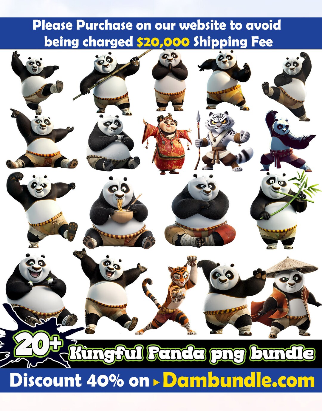 Kung Fu Panda Bundle / Kung Fu Panda Clip Art / Kung Fu Panda Birthday ...