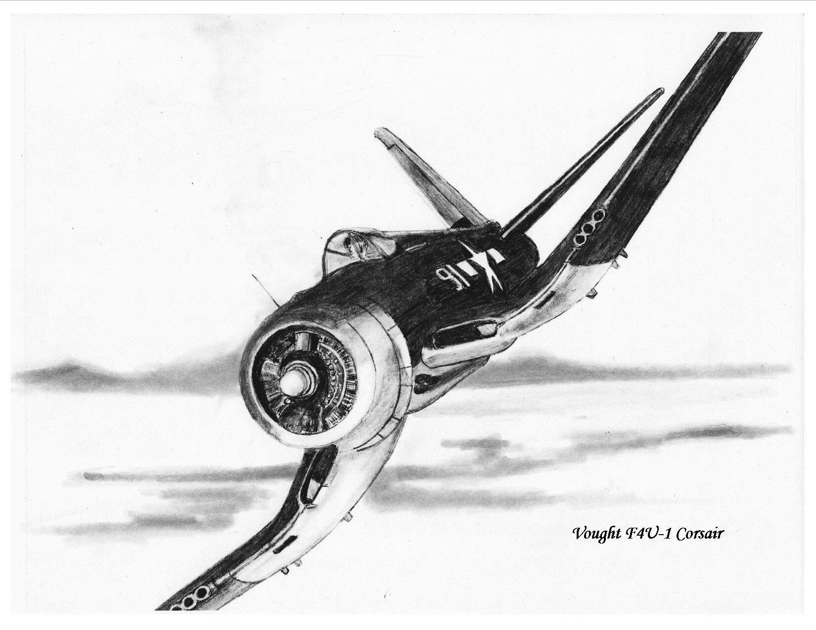 Ww2 American Planes Drawing
