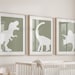 Sage Green Dinosaur Nursery Decor Set of 3 Prints Dino Poster Dinosaur ...