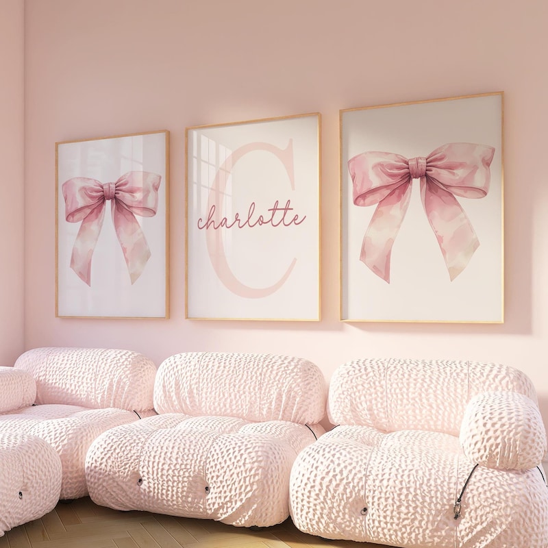 Pink Bow Room Decor - Etsy