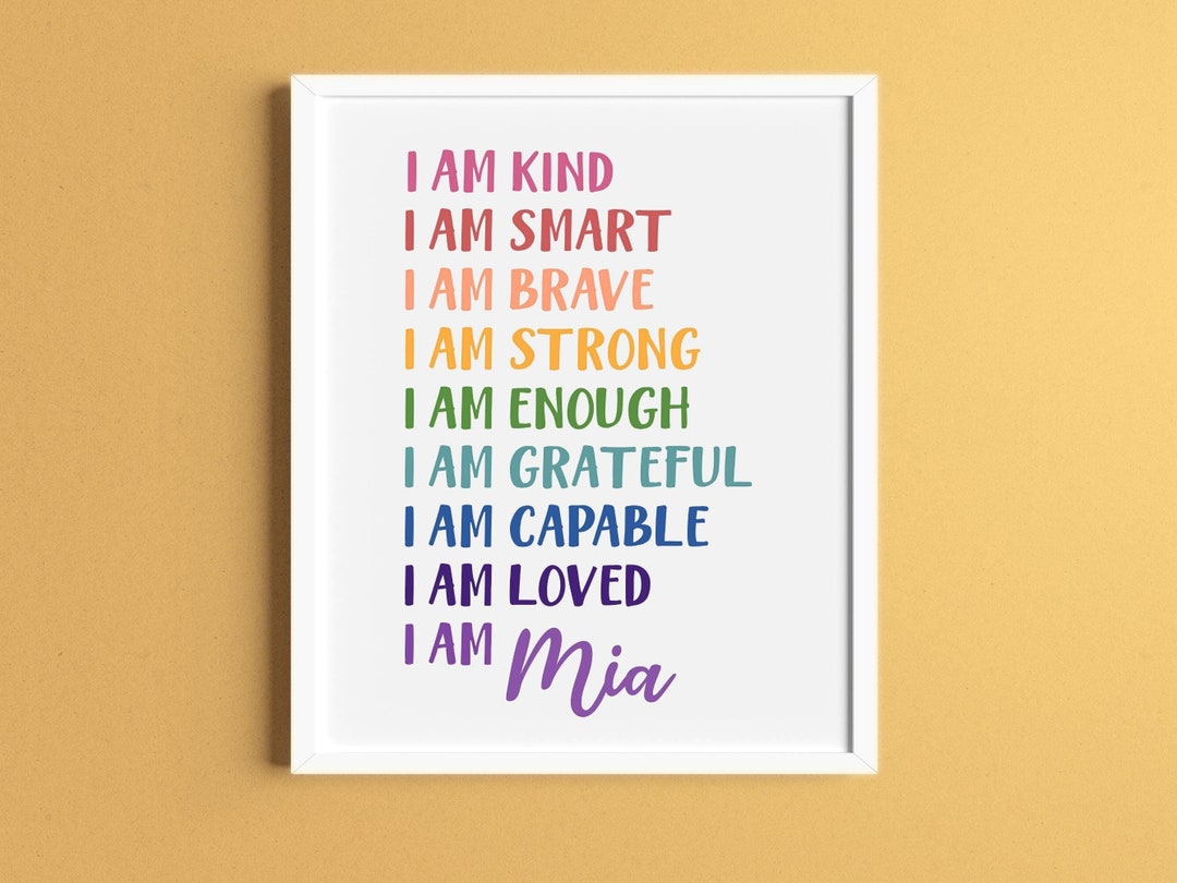 Affirmations Gift for Kids, Positive Gifts, Personalized Affirmations ...