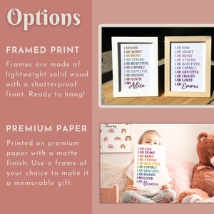 Girls Affirmations Print Personalized Girls Room Decor Girls ...