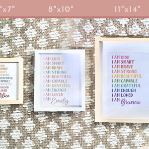 Motivational Wall Art Positive Affirmations Gift for Her Personalized ...