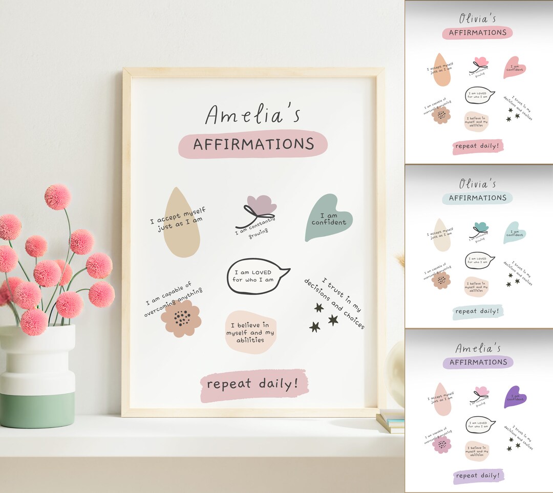 Gift for Teenage Girl, Personalized Affirmations, Teenage Girl Gifts ...