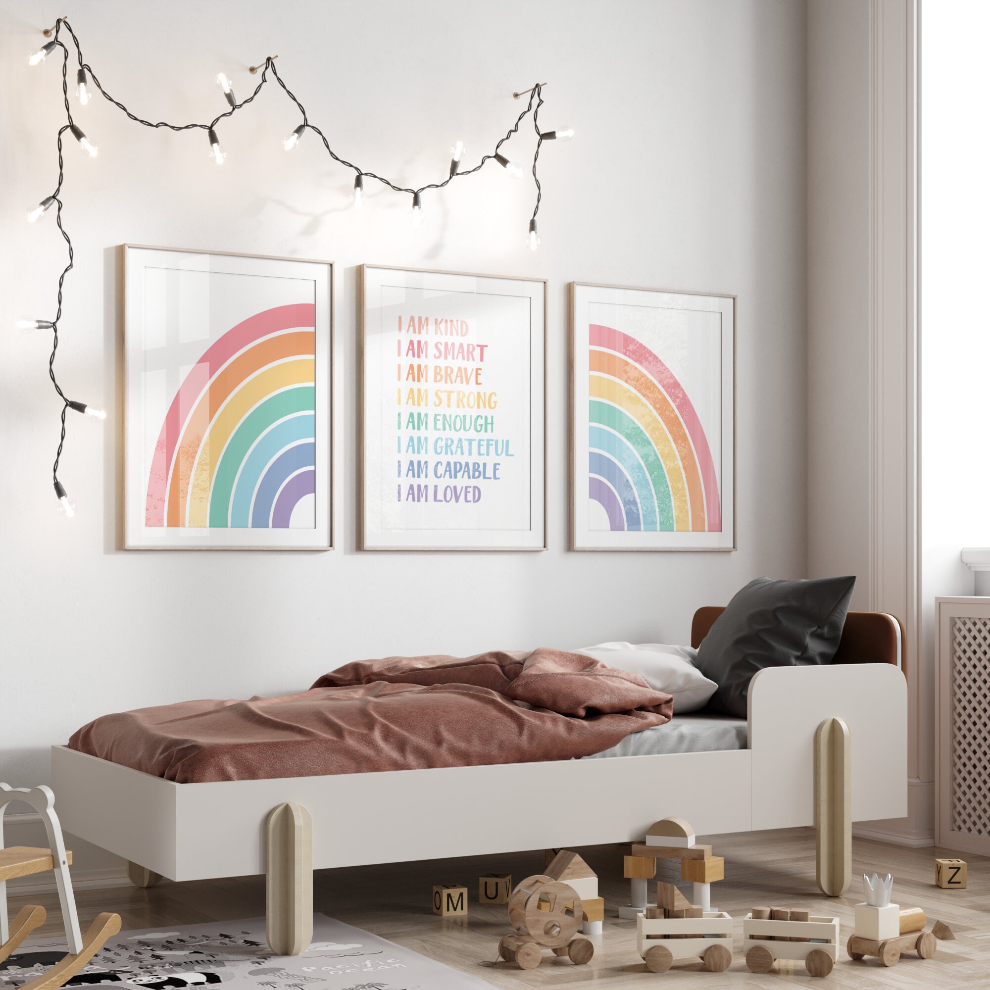 Positive Affirmations for Children Nursery Wall Art Motivational Poster ...