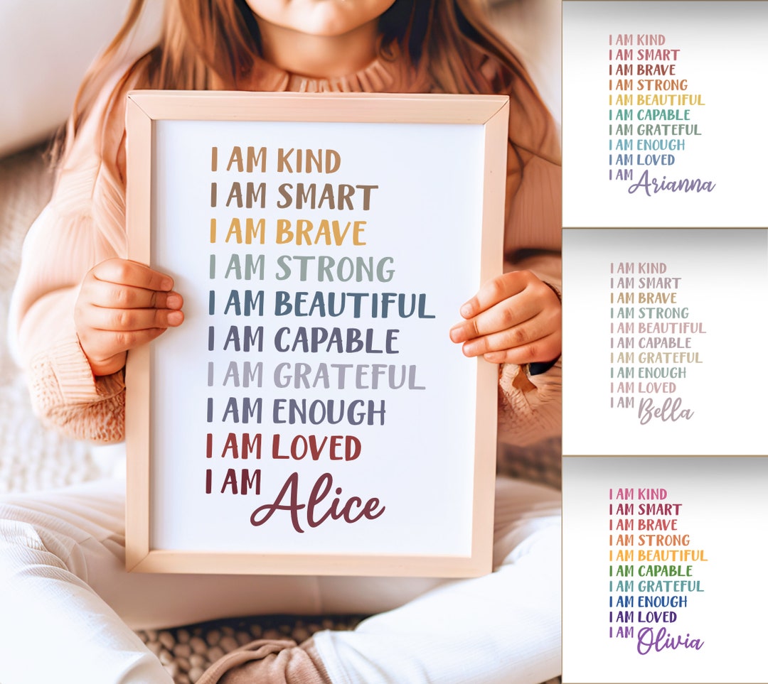 Girls Gifts Personalized Affirmations for Girls Age 3 4 5 6 7 8 9 10 ...