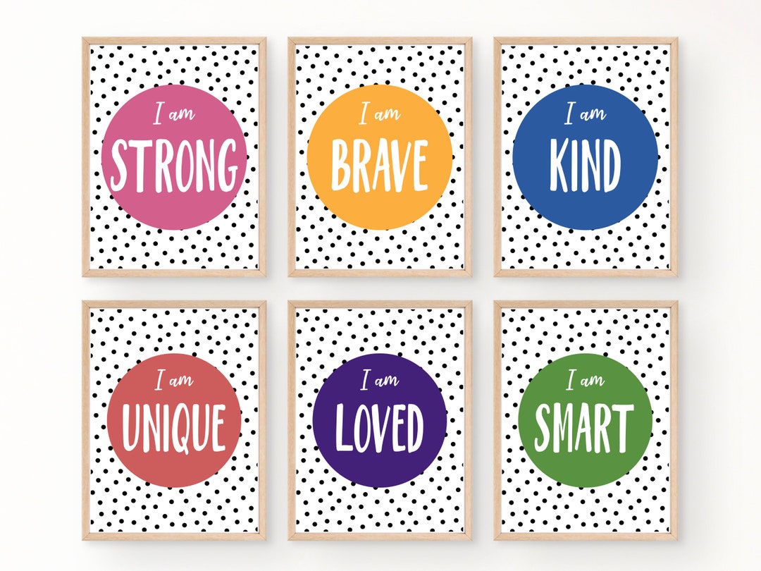 I Am Affirmations for Kids: Encouraging Decor for Classroom, Playroom ...