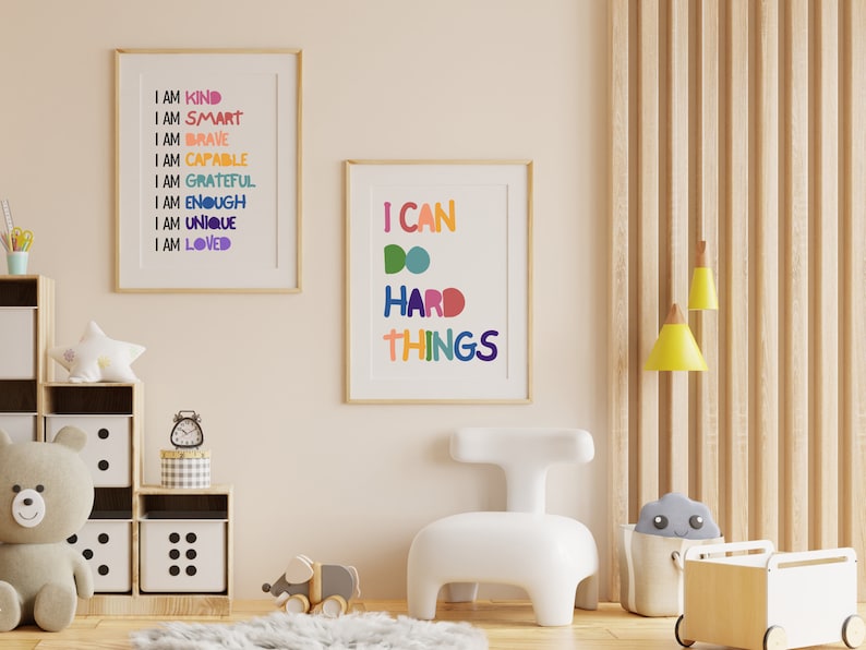 Affirmations for Kids Classroom Posters I Am Affirmations - Etsy