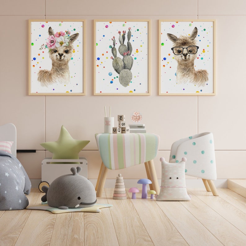 Llama Nursery Print Llama Print Llama Decor Llama Wall Art - Etsy