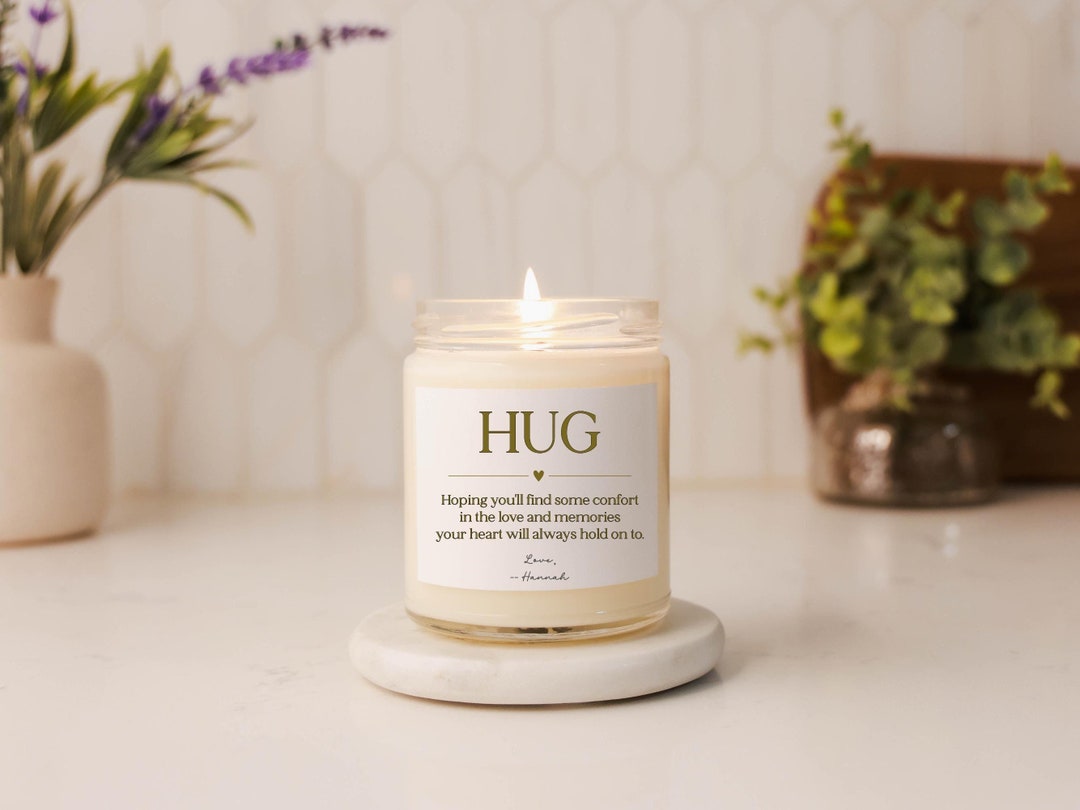 Condolence Gift Send a Hug Candle Sympathy Gift Sorry for Your Loss ...