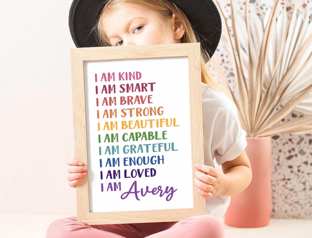 Girls Gifts Personalized Affirmations for Girls Age 3 4 5 6 7 8 9 10 ...