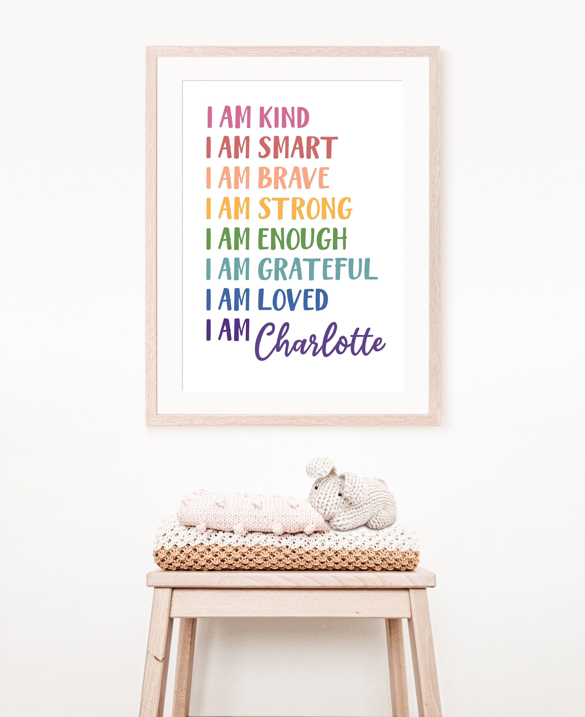 Personalized Affirmations for Kids, Custom Name Affirmations Print ...