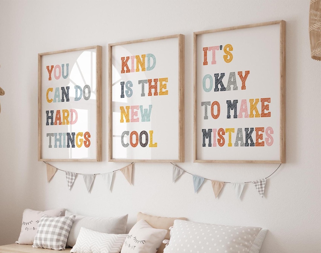 Affirmation Wall Art for Kids, Inspirational Classroom Decor, Kids Room ...