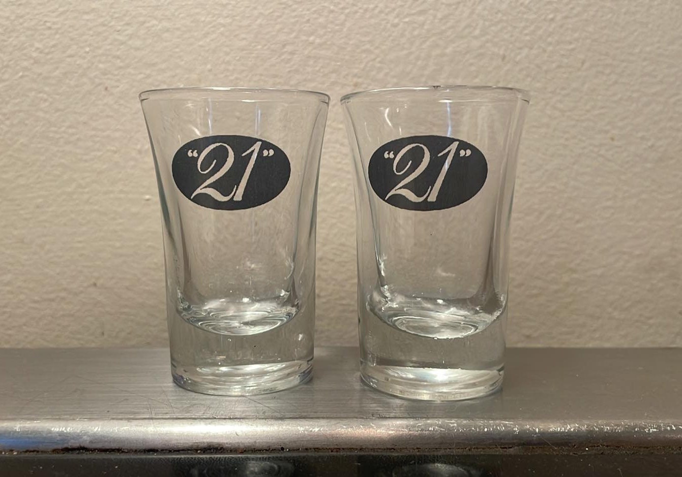 The 21 Club New York City Shot Glasses Set of 2 - Etsy