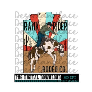 ORIGINAL CREATOR* Rank Rider Rodeo Co. PNG Digital Download | Western ...