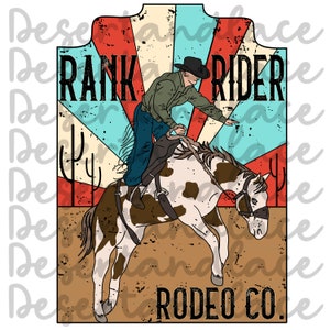 ORIGINAL CREATOR* Rank Rider Rodeo Co. PNG Digital Download | Western ...