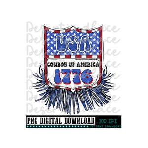ORIGINAL CREATOR* Cowboy up America Back Number PNG Digital Download ...