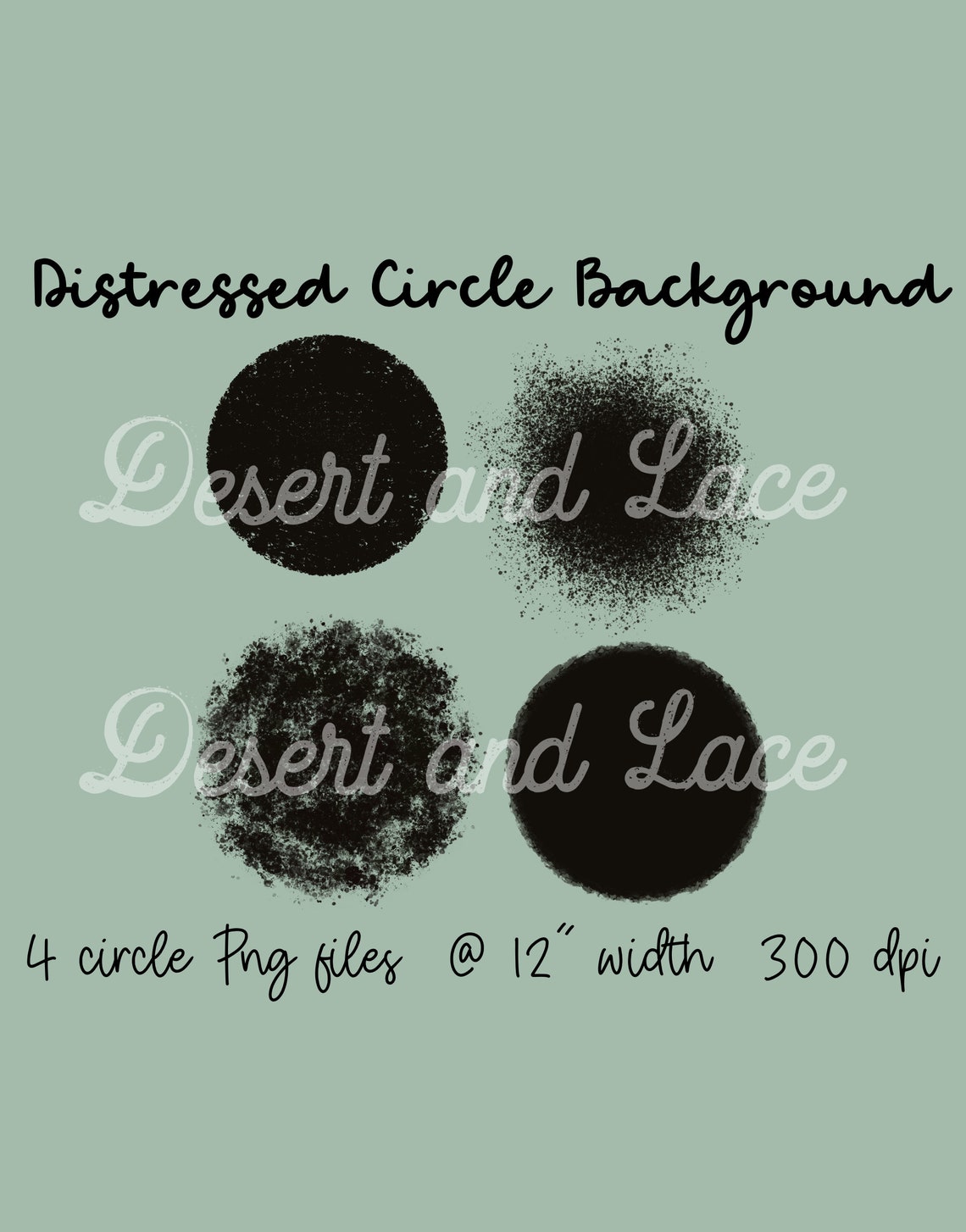 Distressed Circle PNG Files for Procreate | Etsy