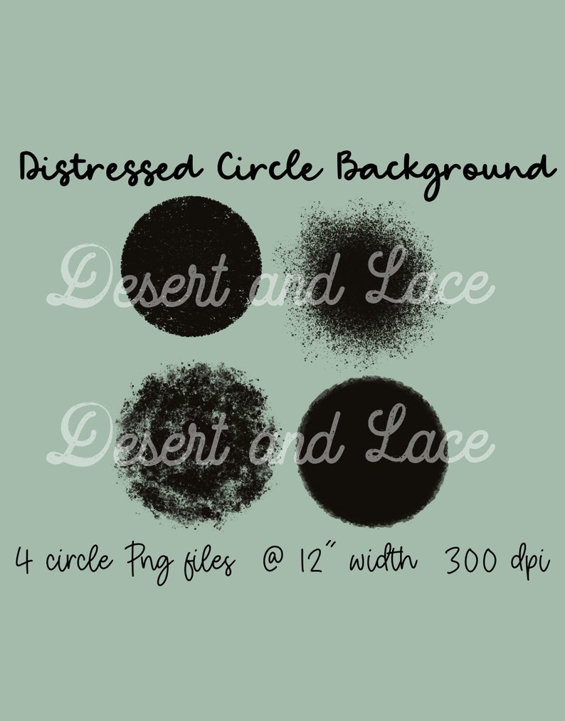 Distressed Circle PNG Files for Procreate - Etsy