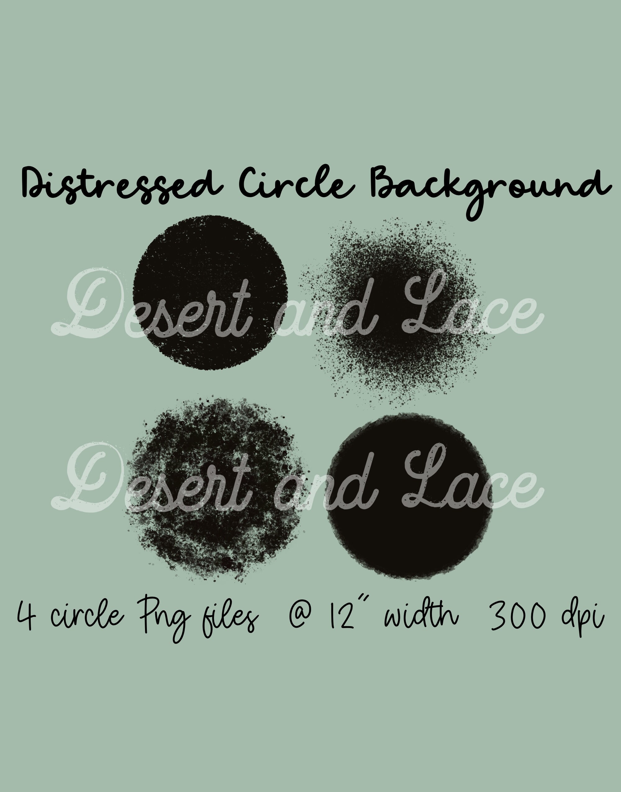 Distressed Circle PNG Files for Procreate - Etsy