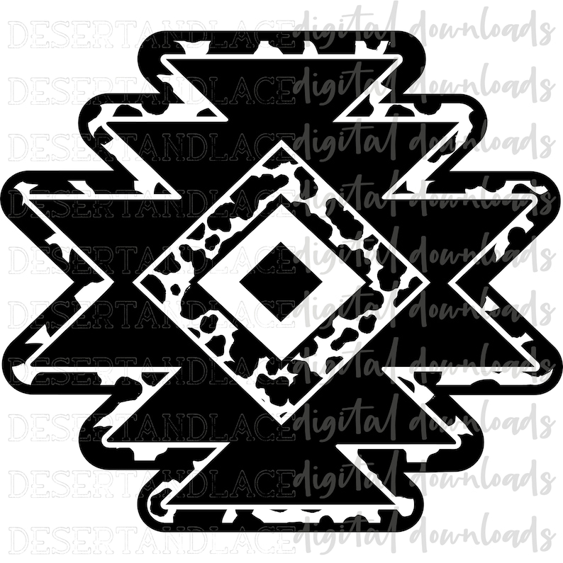 ORIGINAL CREATOR* Cowhide Aztec PNG Digital Download| Western | Western ...