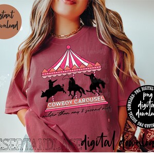 ORIGINAL CREATOR Cowboy Carousel PNG Digital Download Western Western ...